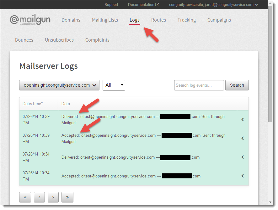 Mailgun And OpenInsight Getting Started Congruity Service